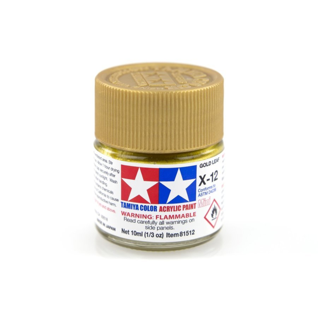 Tamiya X-12 Gold Leaf Gloss Acrylic Paint 10ml 81512 – OZRC