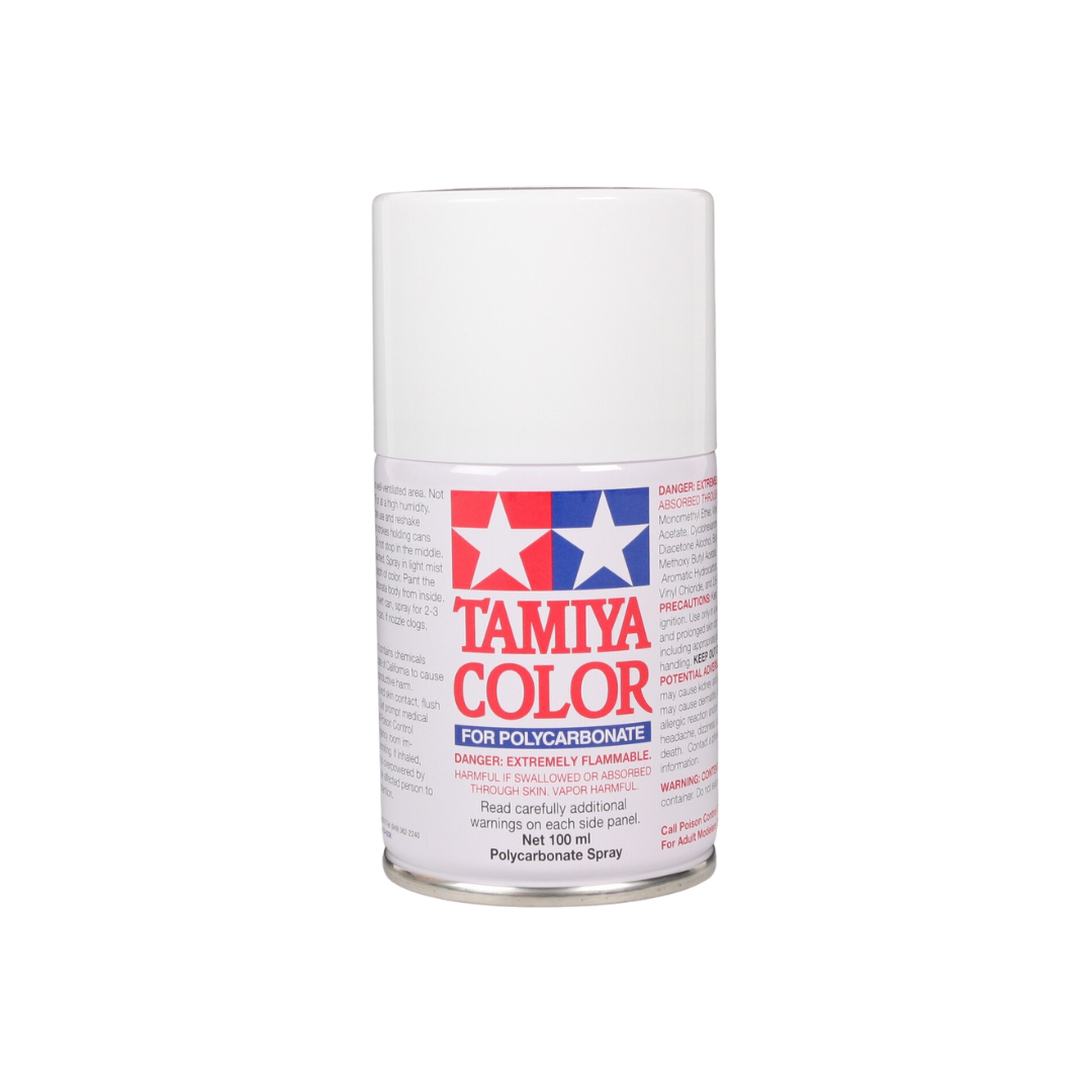 Tamiya PS-1 White Polycarbonate Spray Paint 100ml RC Body Use Only 860 ...