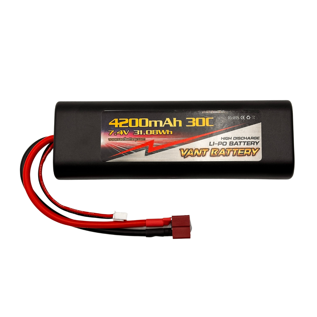 Vant 2s 4200mAh 30c 7.4v LiPo Battery Round Pack w/ Deans – OZRC