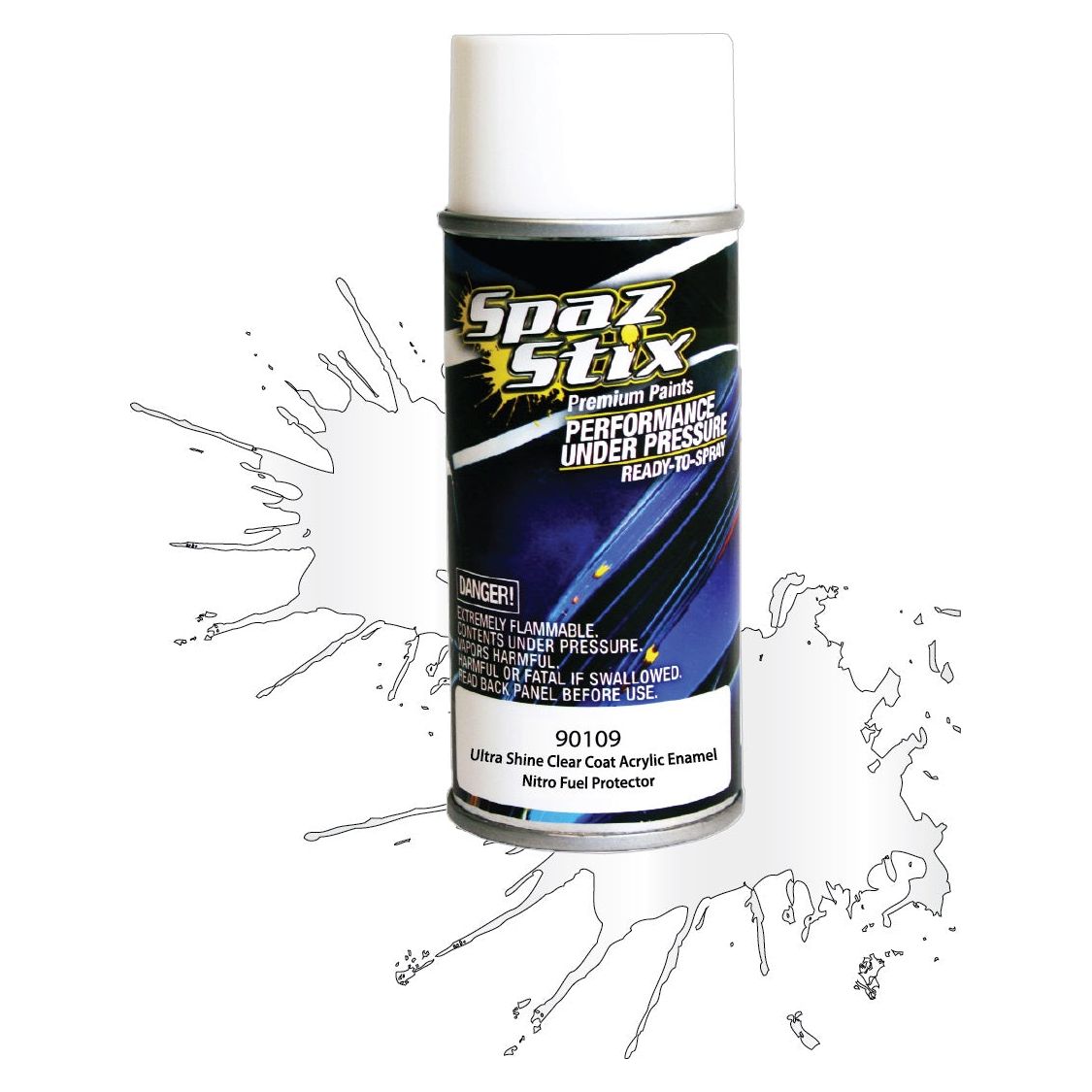 Spaz Stix Ultra Shine Clear Acrylic Enamel Paint, Aerosol 3.5oz 104ml ...